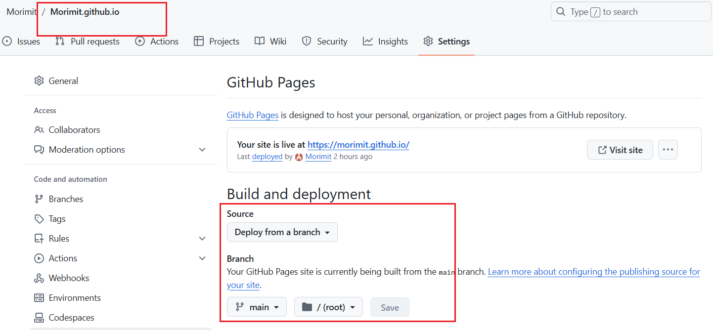 使用一个GitHub pages部署多个项目